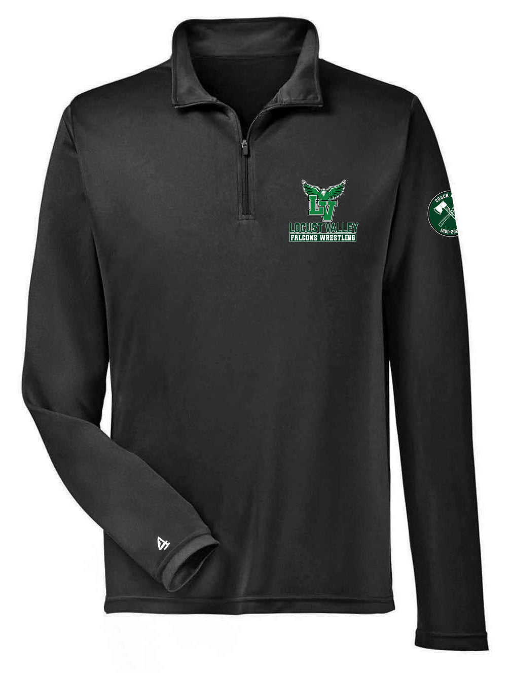 Locust Valley Falcons Wrestling Axman Embroidered Wrestling 1/4 zip ...