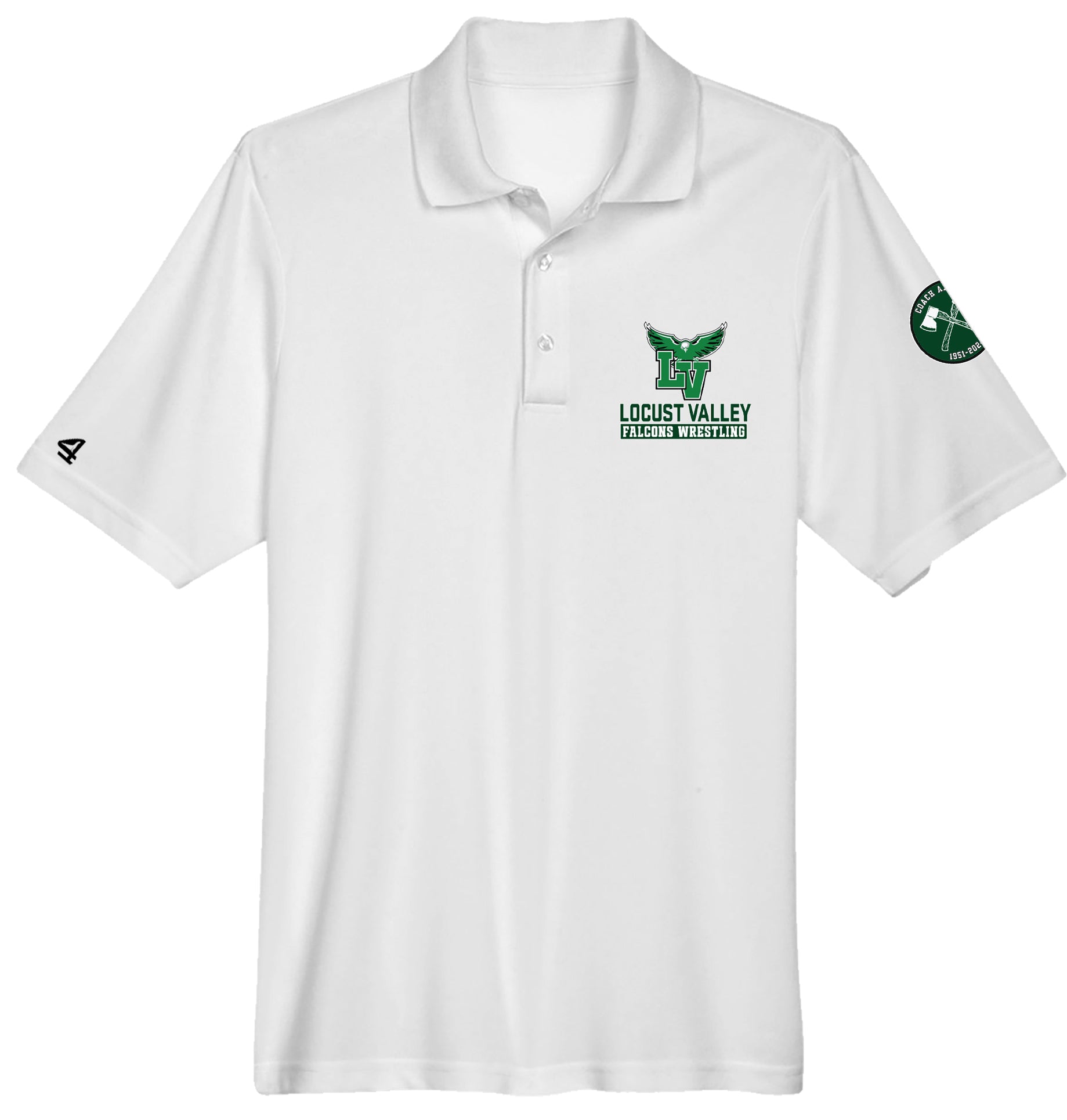 Locust Valley Falcons Wrestling Axman Embroidered Polo – Buoy4 Clothing ...